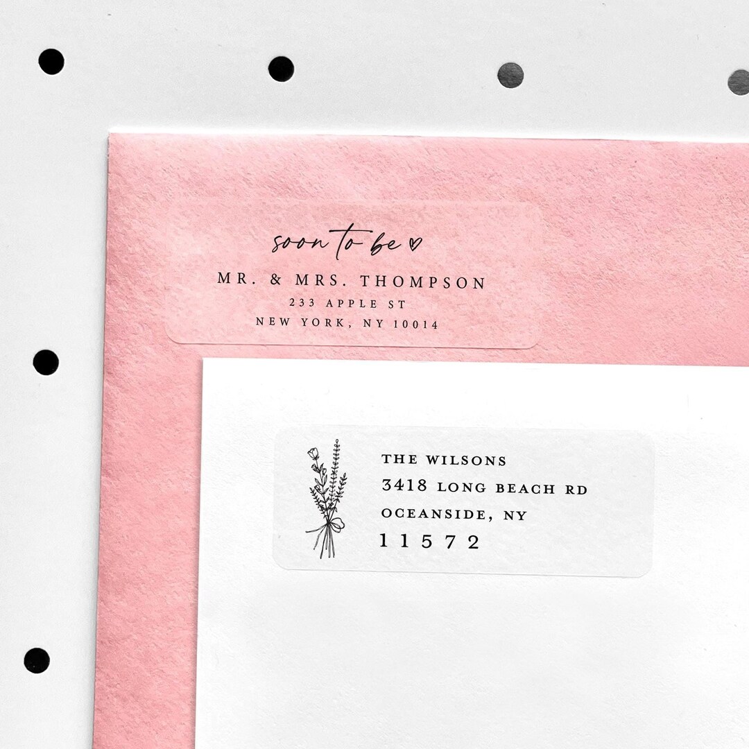 Return Address Labels, Clear Address Labels, Gold Foil Return Labels ...