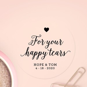 Happy Tears Stickers, Happy Tears Labels, Personalized Stickers, Foil ...
