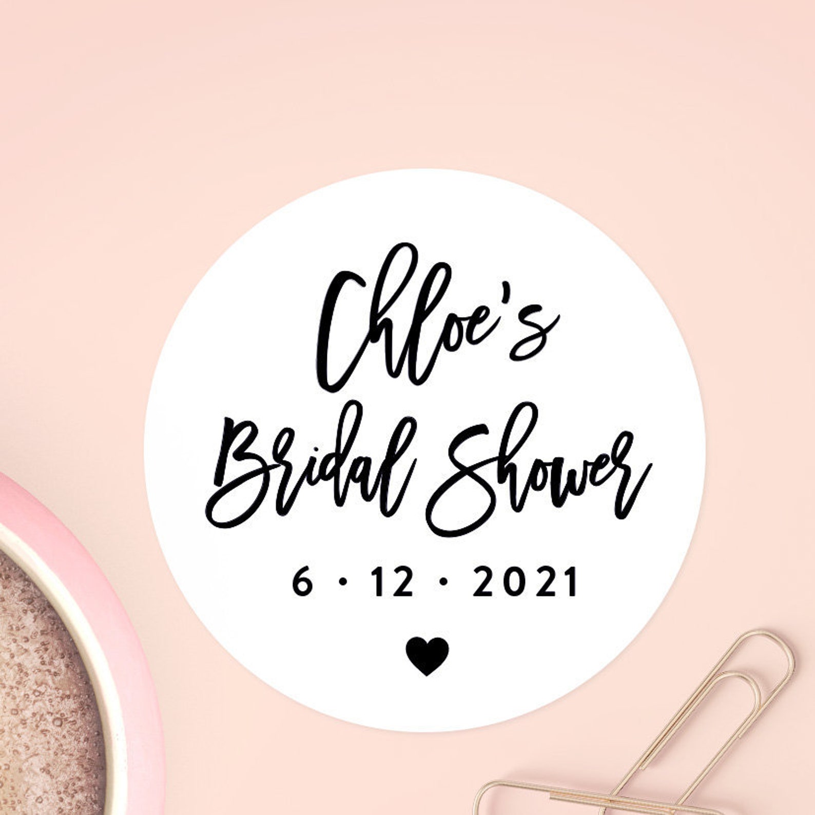 Bridal Shower Stickers Custom Bridal Shower Labels Gold Foil - Etsy