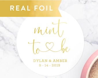 Personalized Blush Floral Wedding Mint Labels, Customized Mint to Be ...