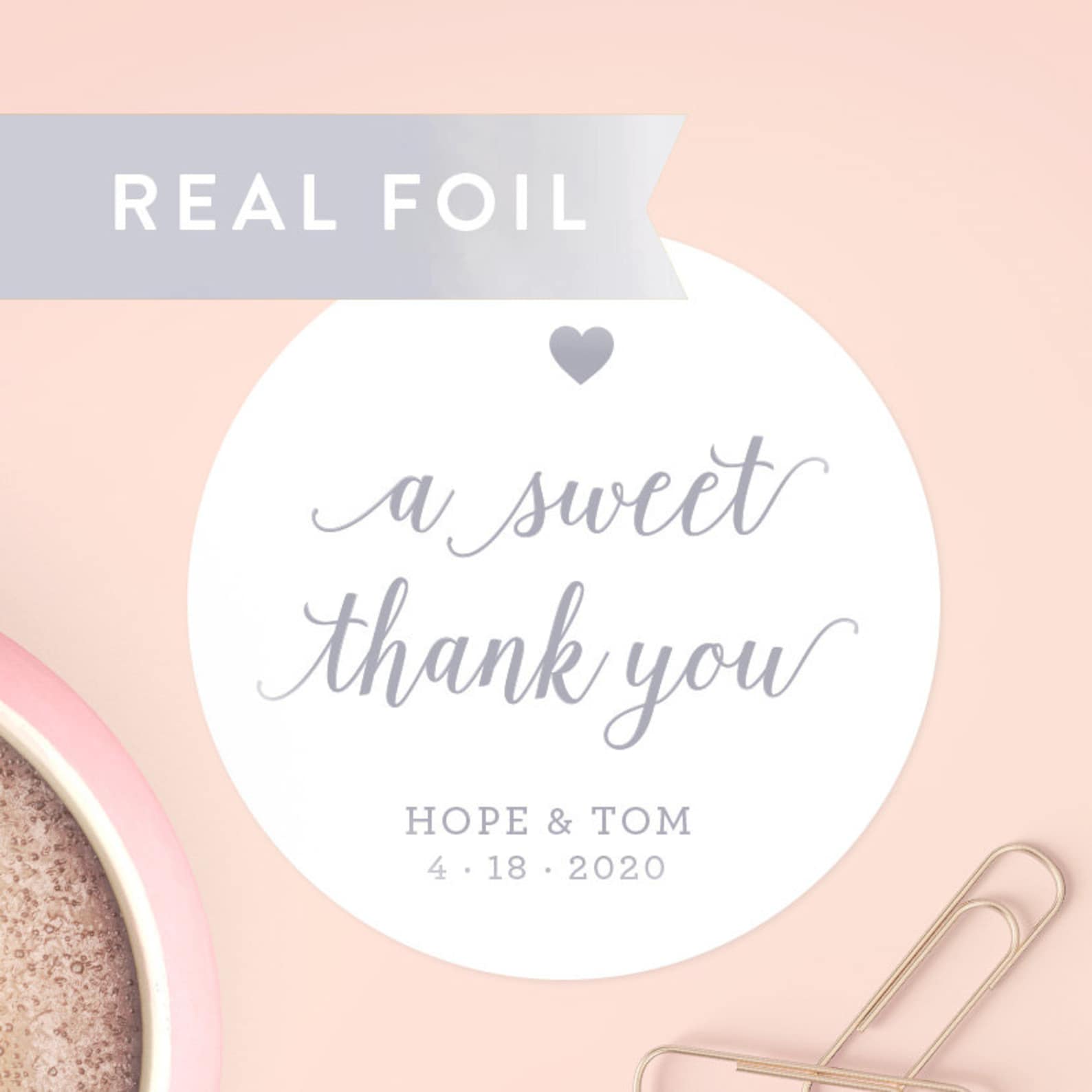 A Sweet Thank You Sticker Sweet Favor Label Wedding Favor | Etsy