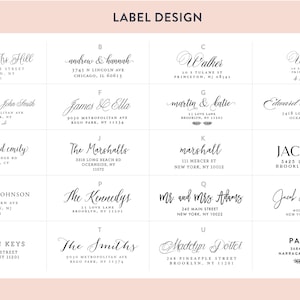 Guest Address Labels, Clear Address Labels, Wedding Address Labels ...