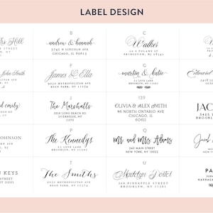Guest Address Labels, Clear Address Labels, Wedding Address Labels ...