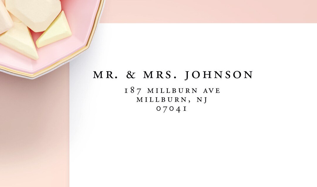 Minimalist Return Address Labels for Wedding Couples, Clear & Gold Foil ...