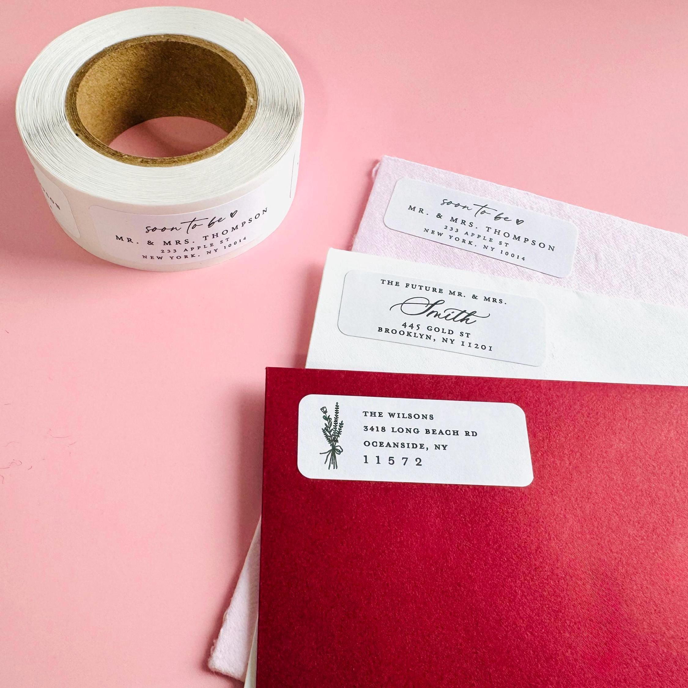 Return Address Labels Roll, Wedding Address Stickers, Personalized ...
