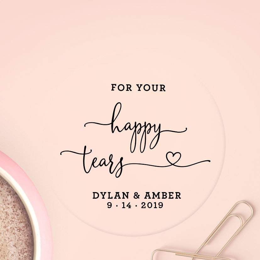 Happy Tears Stickers Happy Tears Labels Personalized | Etsy