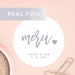 Merci Stickers for Favors, Gold Foil Favor Labels, Wedding Favor ...