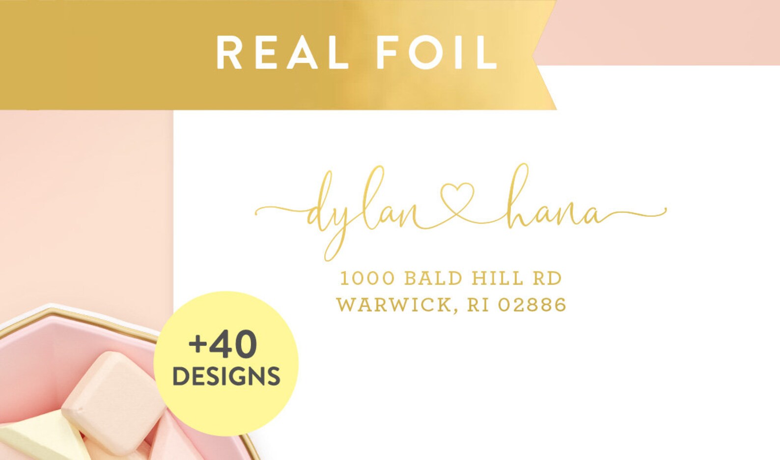 Gold Foil Return Address Labels Custom Address Stickers Foil - Etsy