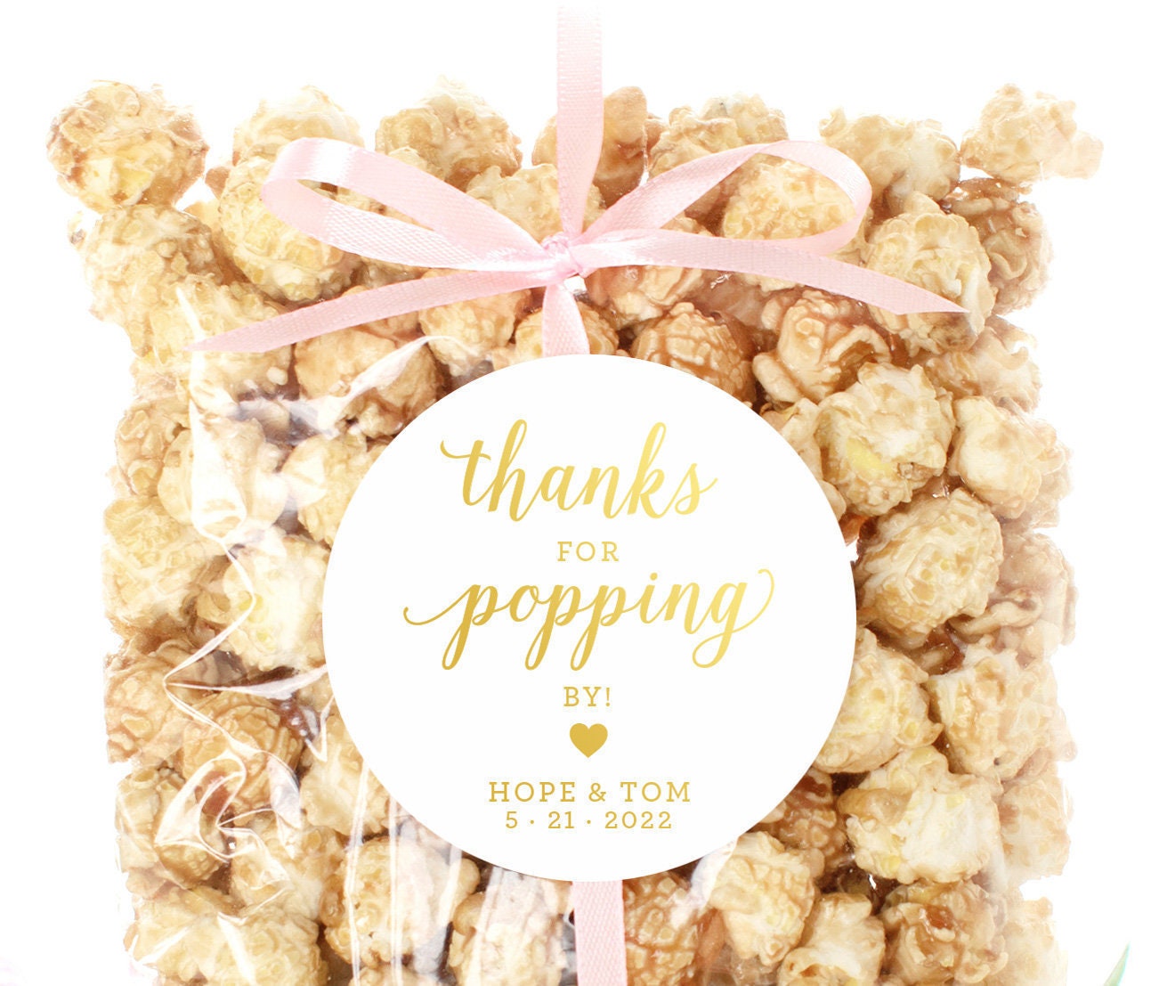 Popcorn Stickers Thanks for Popping by Sticker Party Favor - Etsy