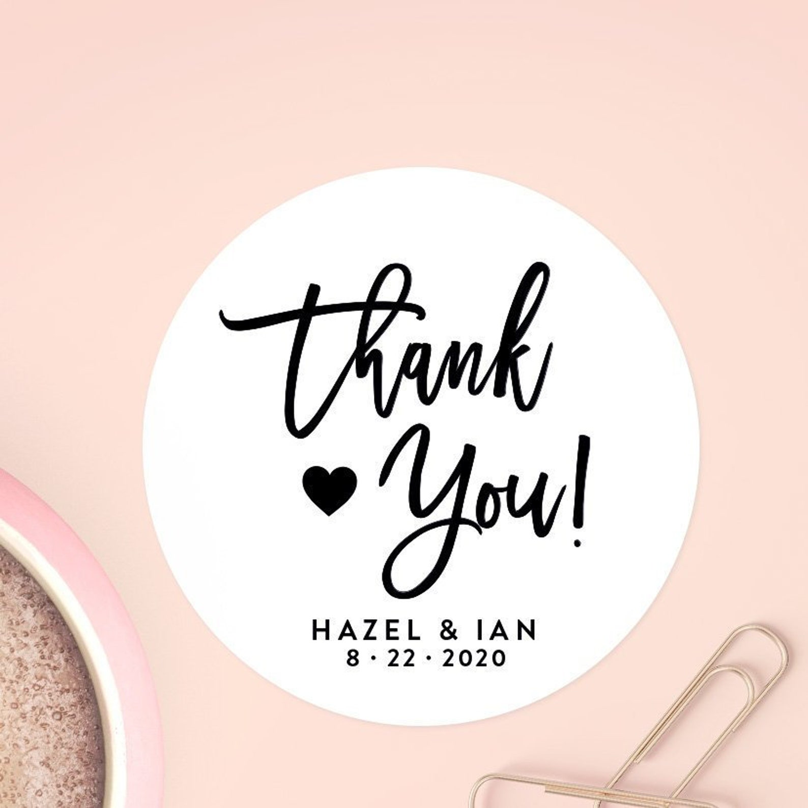 Wedding Stickers Wedding Favor Stickers Thank You Stickers - Etsy