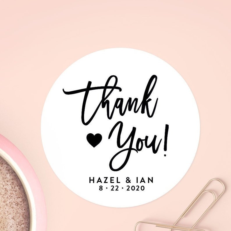 Wedding Stickers, Wedding Favor Stickers, Thank You Stickers, Wedding ...