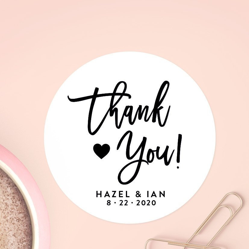 Wedding Stickers, Wedding Favor Stickers, Thank You Stickers, Wedding ...