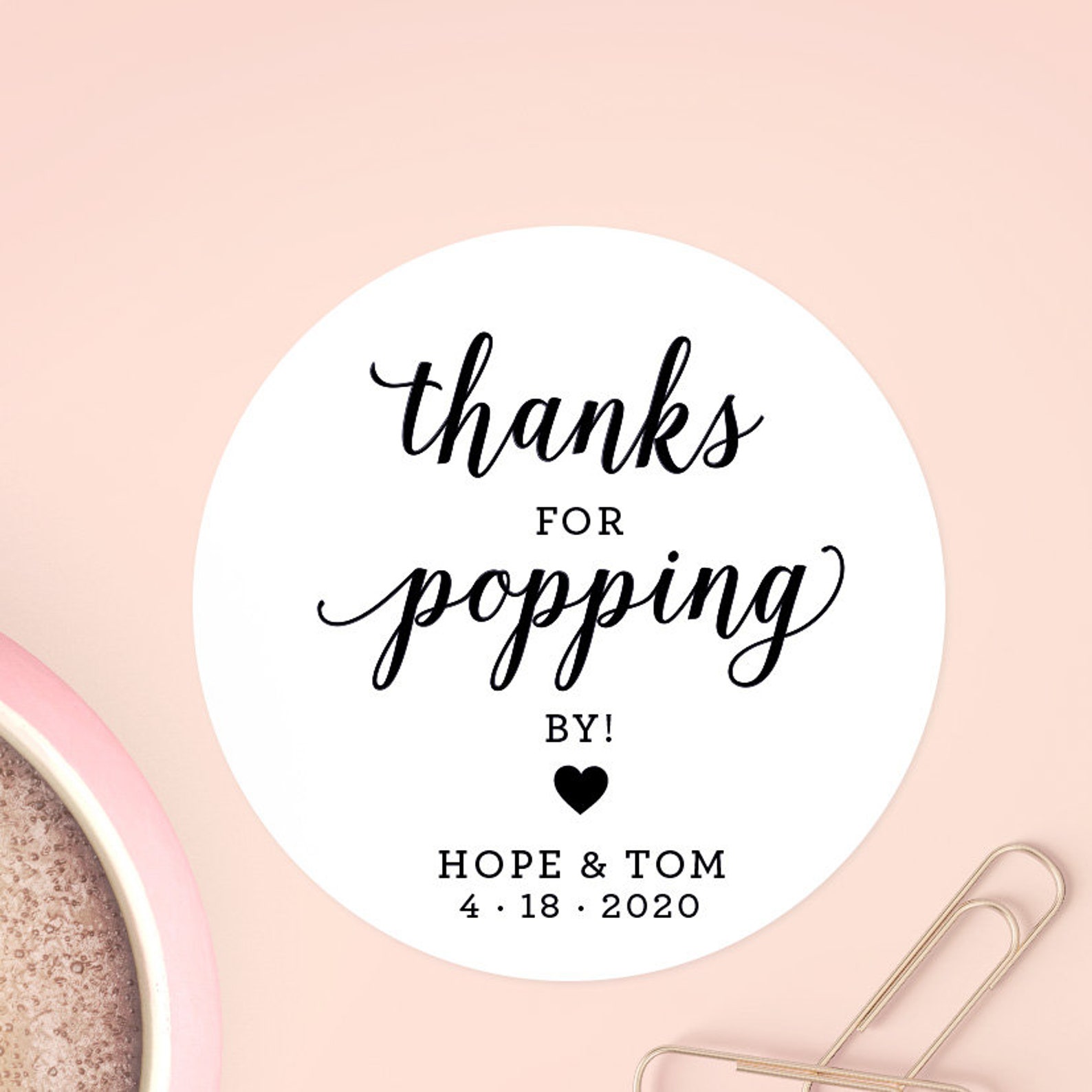 Popcorn Stickers Thanks for Popping by Sticker Party Favor - Etsy