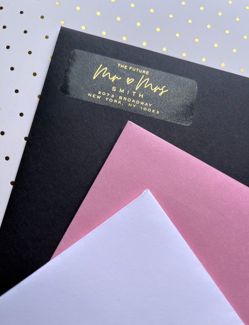 Gold Foil Return Address Labels Custom Address Stickers Foil - Etsy