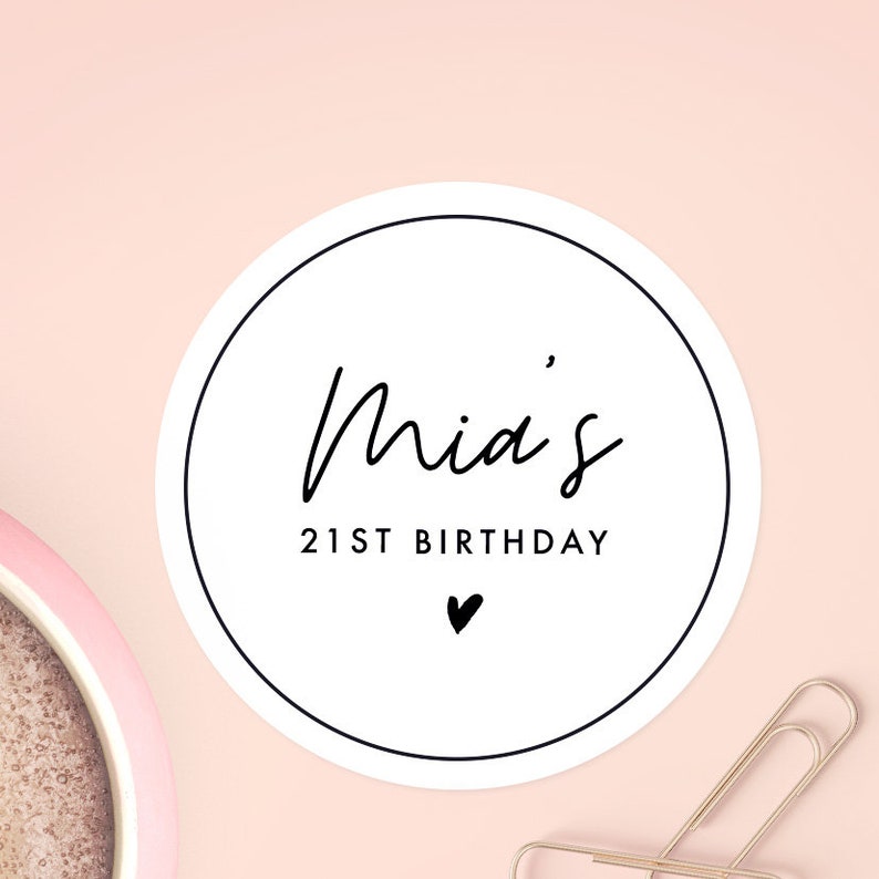 Personalized Birthday Stickers 21st Birthday Sticker Gold - Etsy