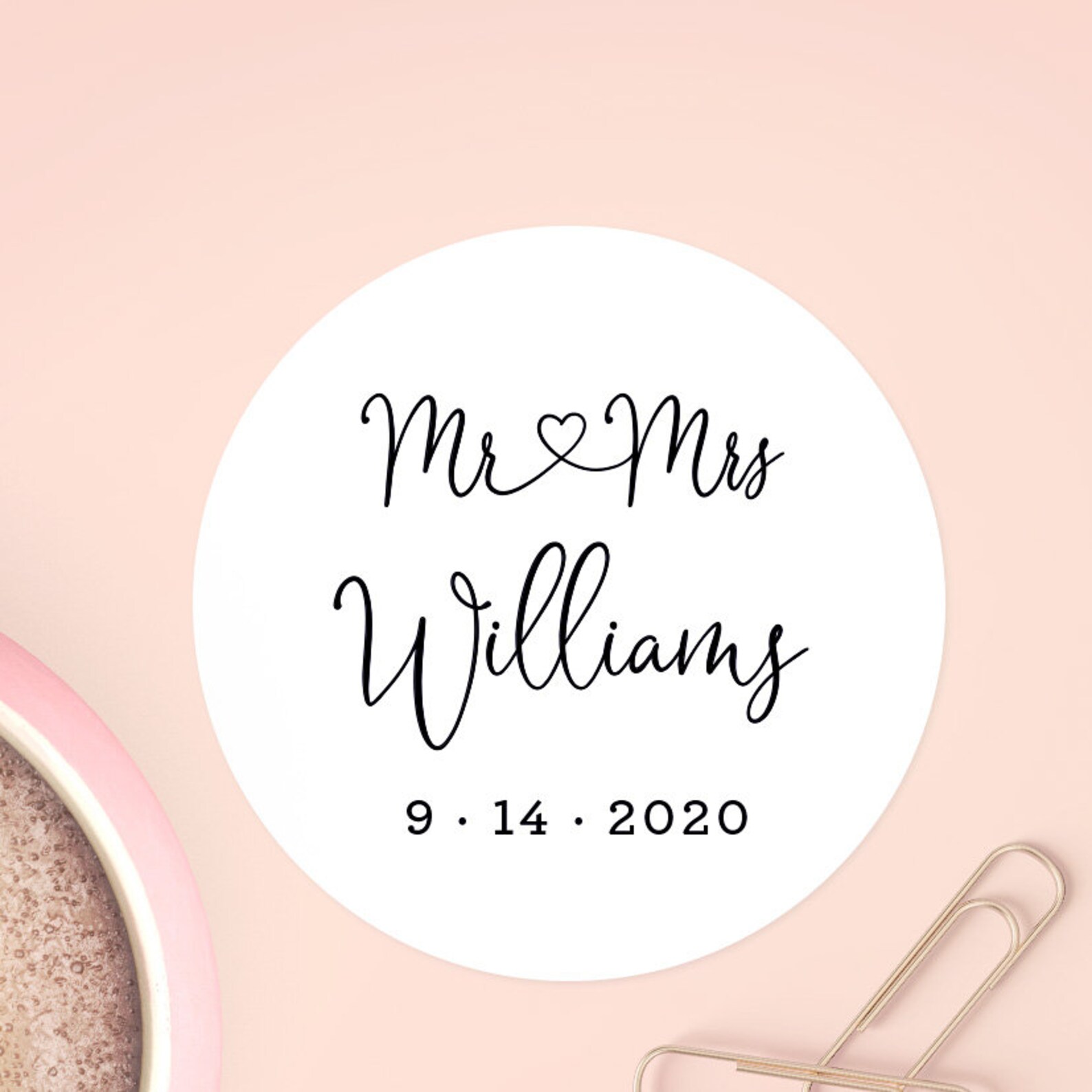 Mr and Mrs Stickers Personalized Wedding Stickers Favor - Etsy