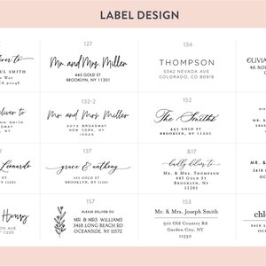 Guest Address Labels, Clear Address Labels, Wedding Address Labels ...