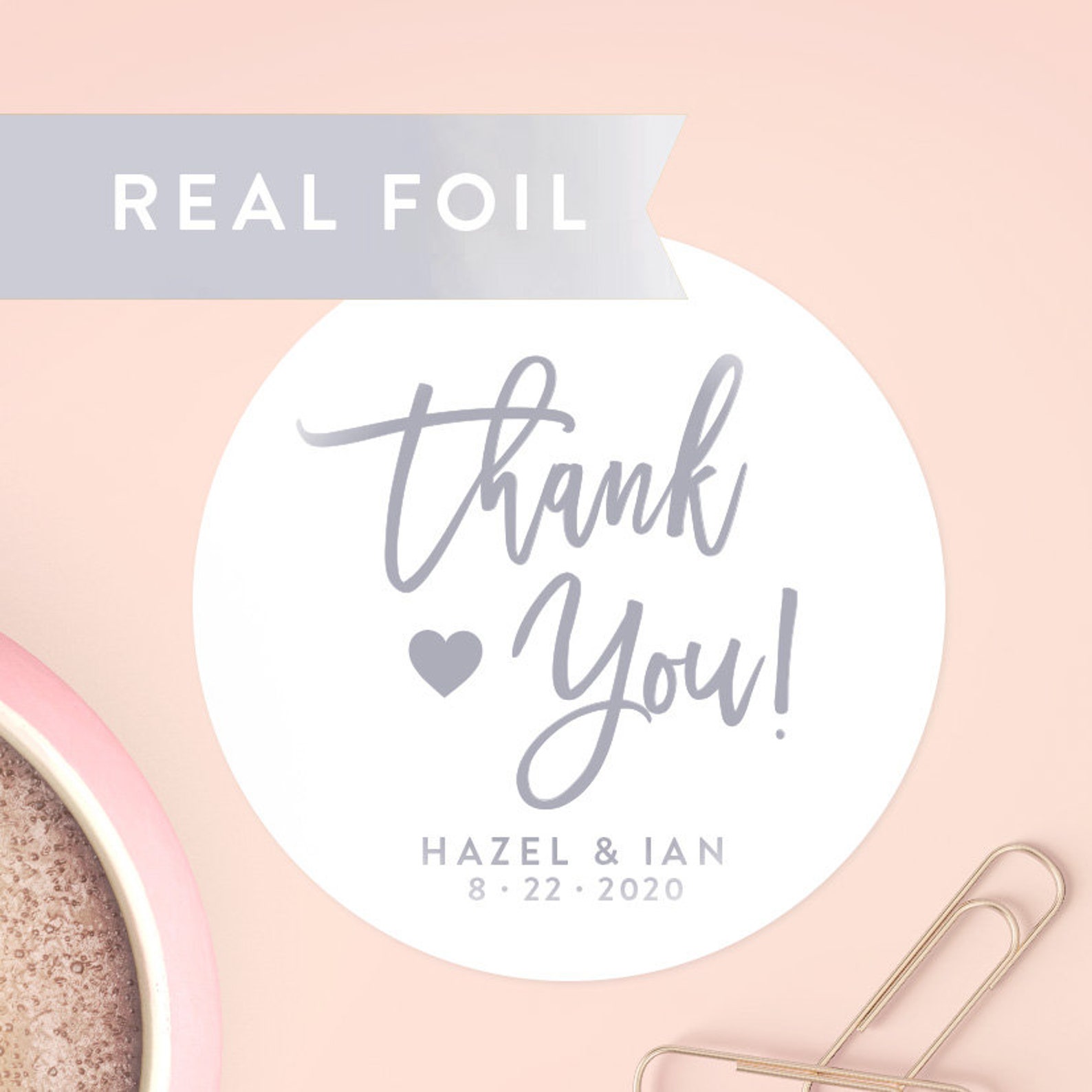 Wedding Stickers, Wedding Favor Stickers, Thank You Stickers, Wedding ...