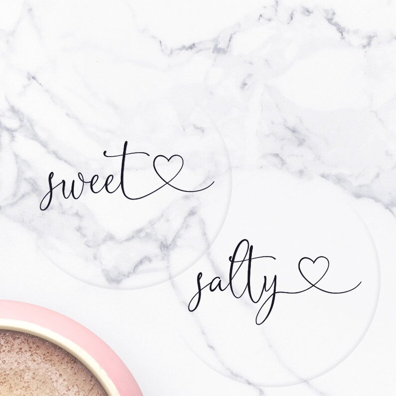 Sweet Salty Stickers Wedding Favor Stickers Sweet Treat | Etsy