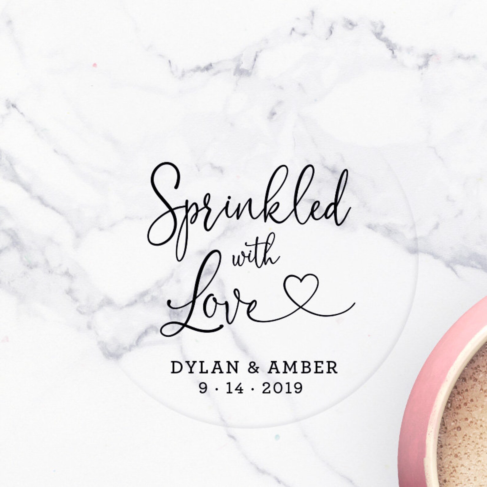 Sprinkled With Love Stickers, Baby Shower Sprinkle Sticker, Donut Bar ...