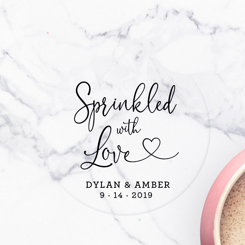 Sprinkled With Love Stickers Baby Shower Sprinkle Sticker - Etsy