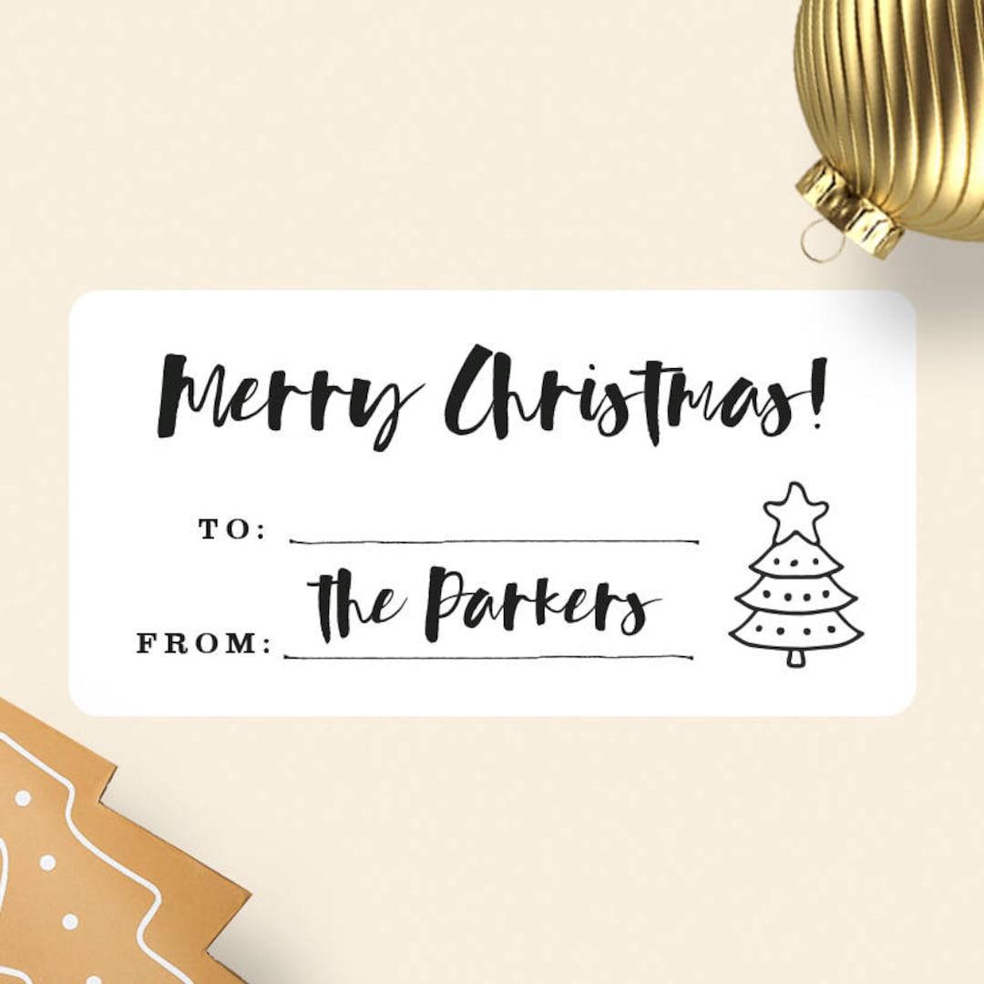 Personalized Christmas Stickers, Christmas Gift Tag Stickers, Christmas ...