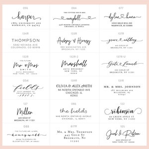 Calligraphy Return Address Labels Personalized Wedding - Etsy