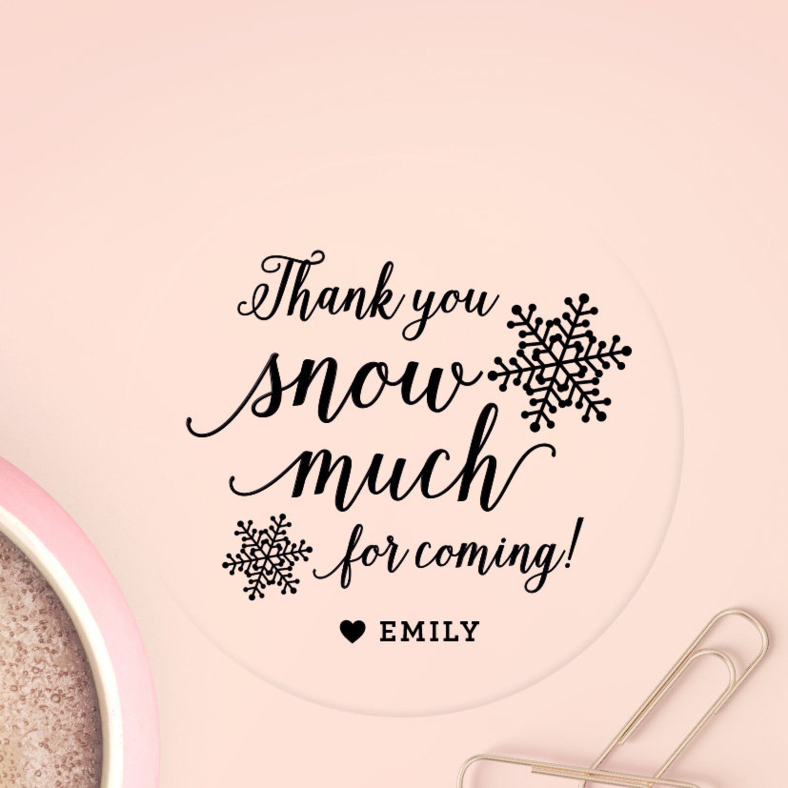 Thank You Snow Much Stickers Winter Stickers Winter Birthday | Etsy