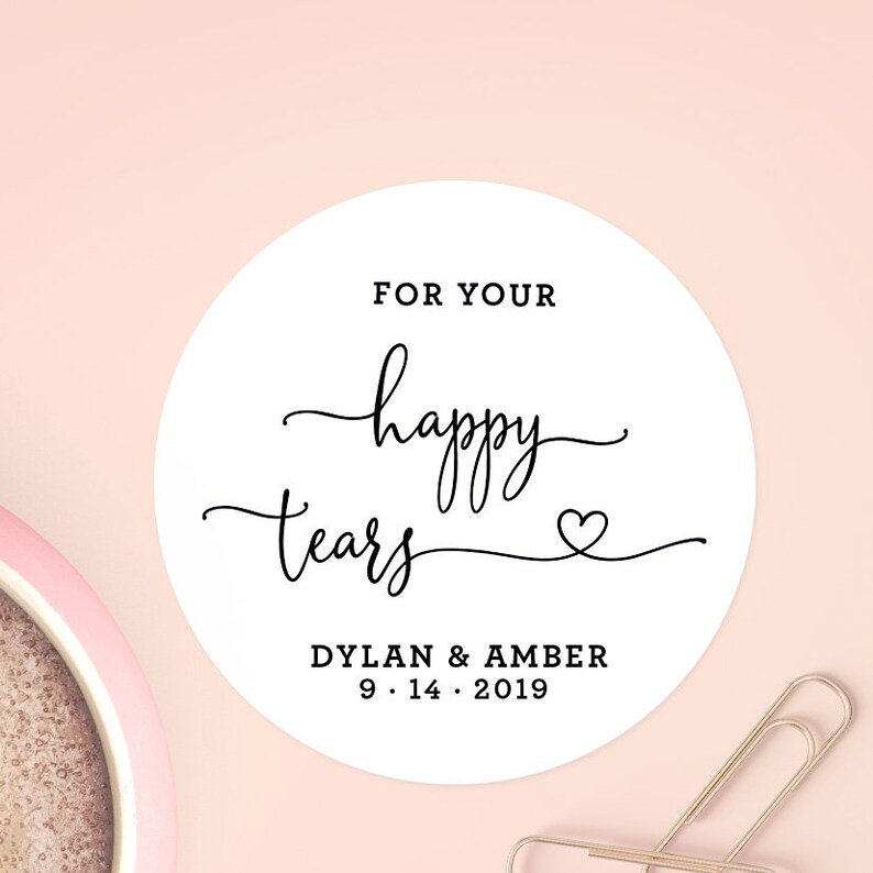 Happy Tears Stickers Happy Tears Labels Personalized | Etsy