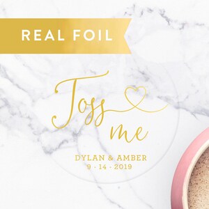 Toss Me Sticker, Confetti Wedding Favor Labels, Confetti Sticker ...