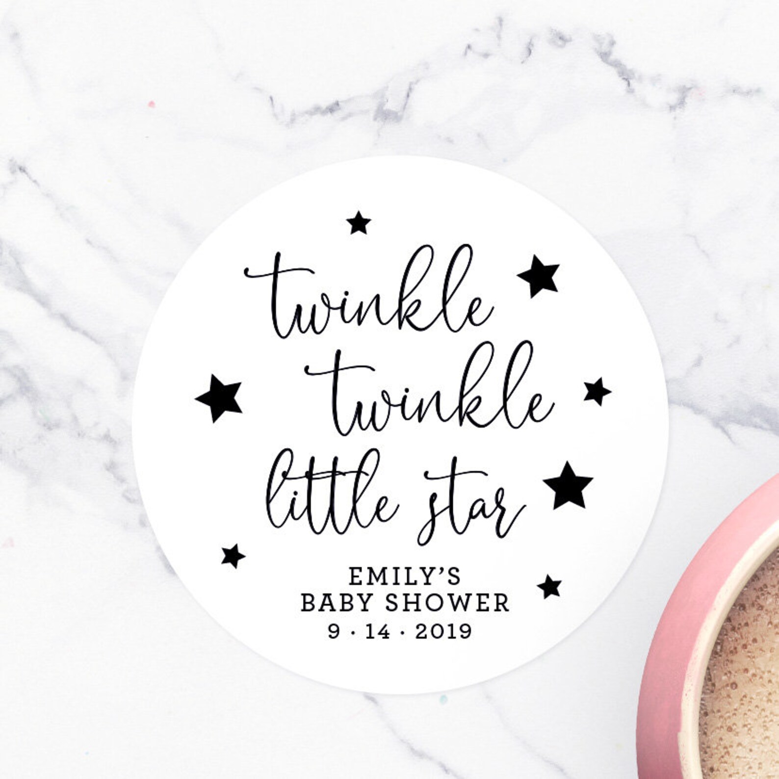 Twinkle Twinkle Little Star Stickers Baby Shower Stickers | Etsy