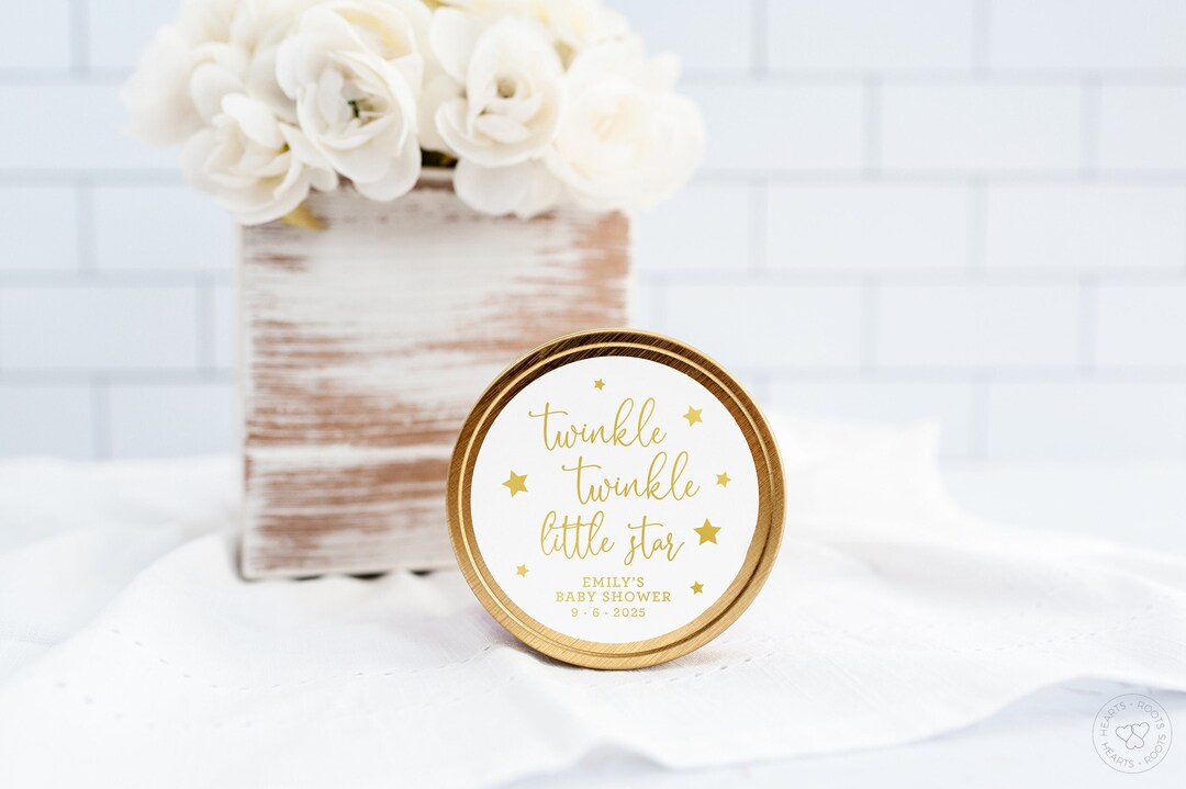 Twinkle Twinkle Little Star Stickers, Baby Shower Stickers, Custom ...