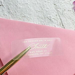 Return Address Labels, Clear Address Labels, Gold Foil Return Labels ...