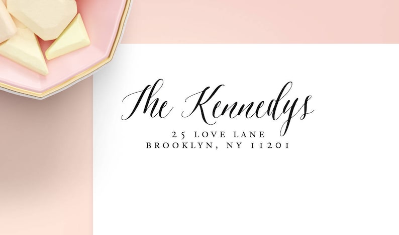 Calligraphy Return Address Labels Personalized Wedding | Etsy Calligraphy Return Address Labels Personalized Wedding | Etsy