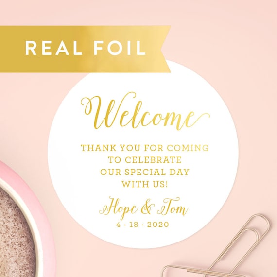Welcome Favor Sticker Welcome Bag Stickers Personalized | Etsy