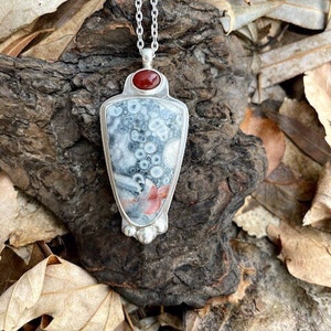 Galaxy Rhyolite With Schachan Agate Pendant - Etsy