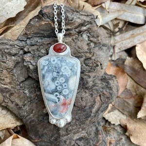 Galaxy Rhyolite With Schachan Agate Pendant - Etsy