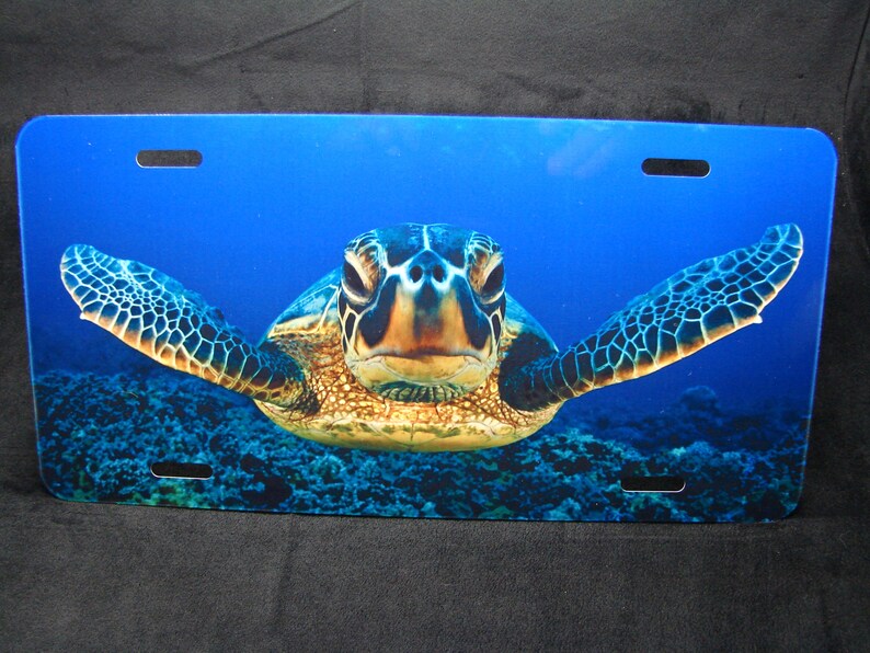 TURTLE SEA TURTLE Metal License Plate Tag For Cars And | Etsy