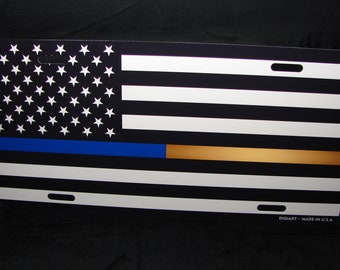 Thin blue line plate | Etsy