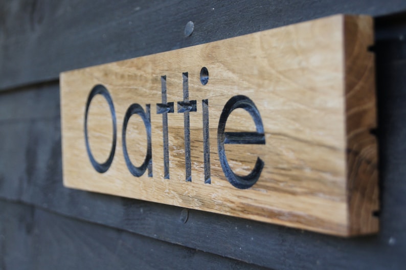 30cm X 10cm Custom Engraved Oak Sign Single Sided House / Gate - Etsy UK