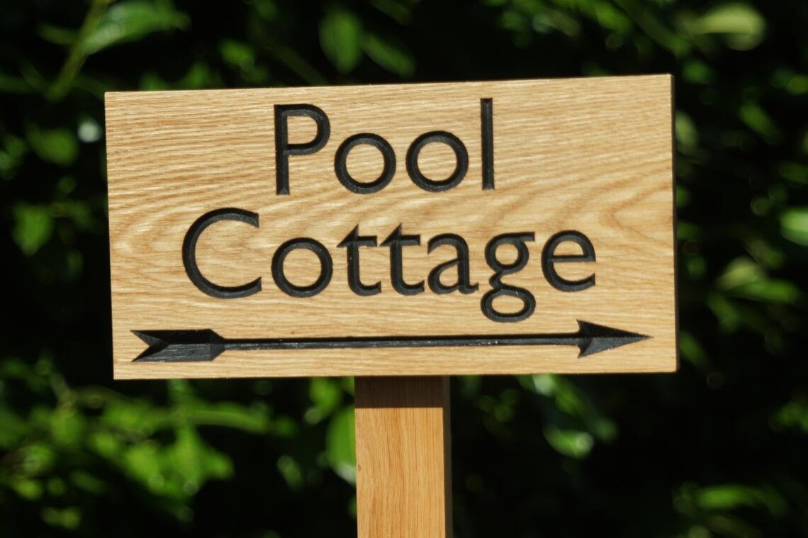 Oak House Sign, Carved, Personalised Custom Engraved Wooden Plaque ...