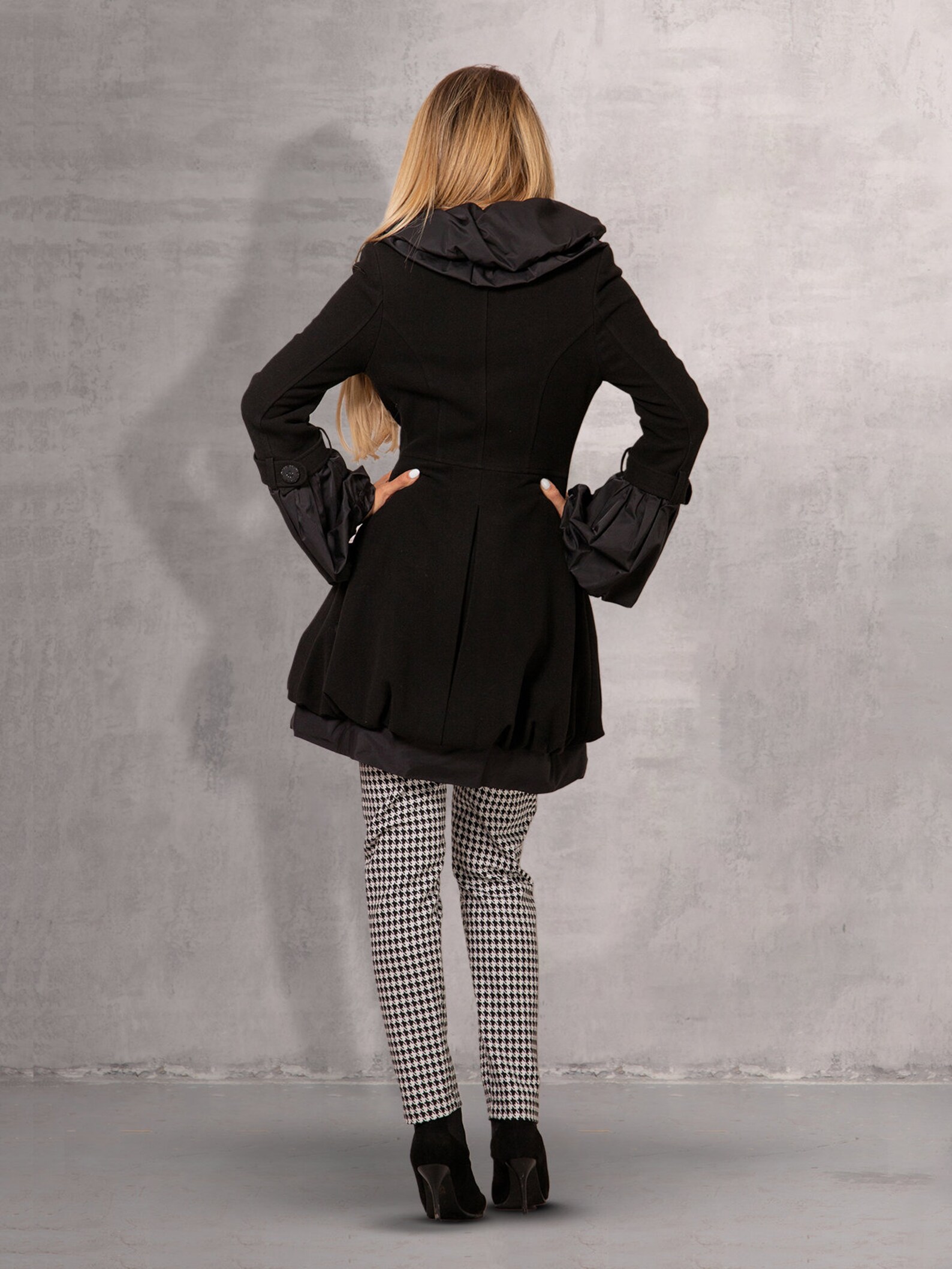 Fit and Flare Coat Designer Coat Elegant Coat Swing | Etsy