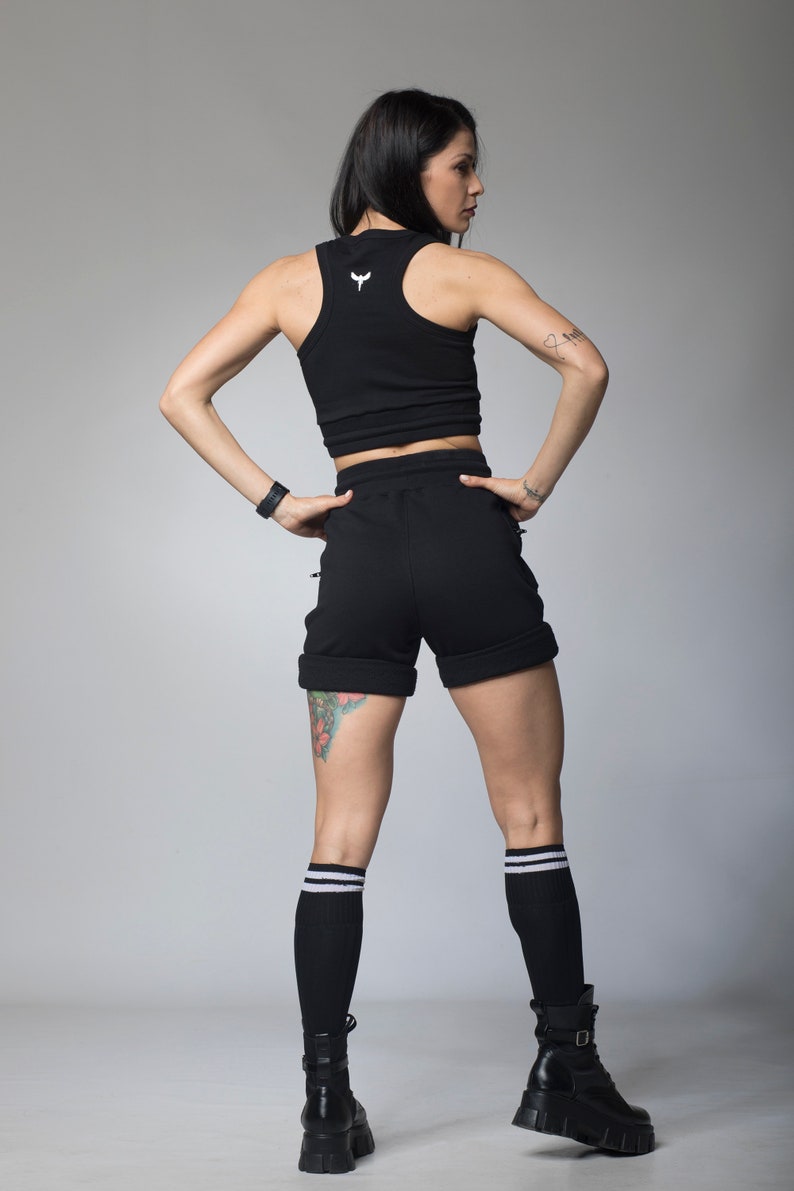 Cotton Crop Top With Ties Racerback Top Black Tube Top - Etsy