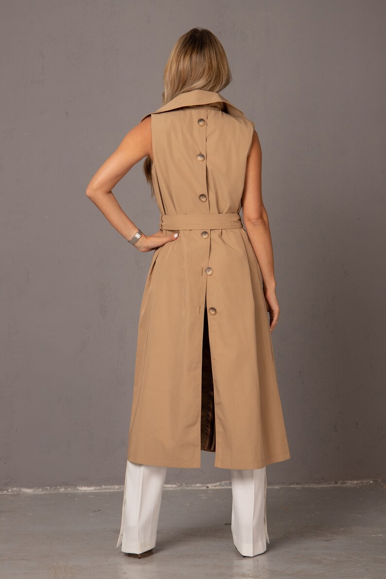 NEW TRENCH COAT Long Beige Jacket for Spring/fall Detachable - Etsy