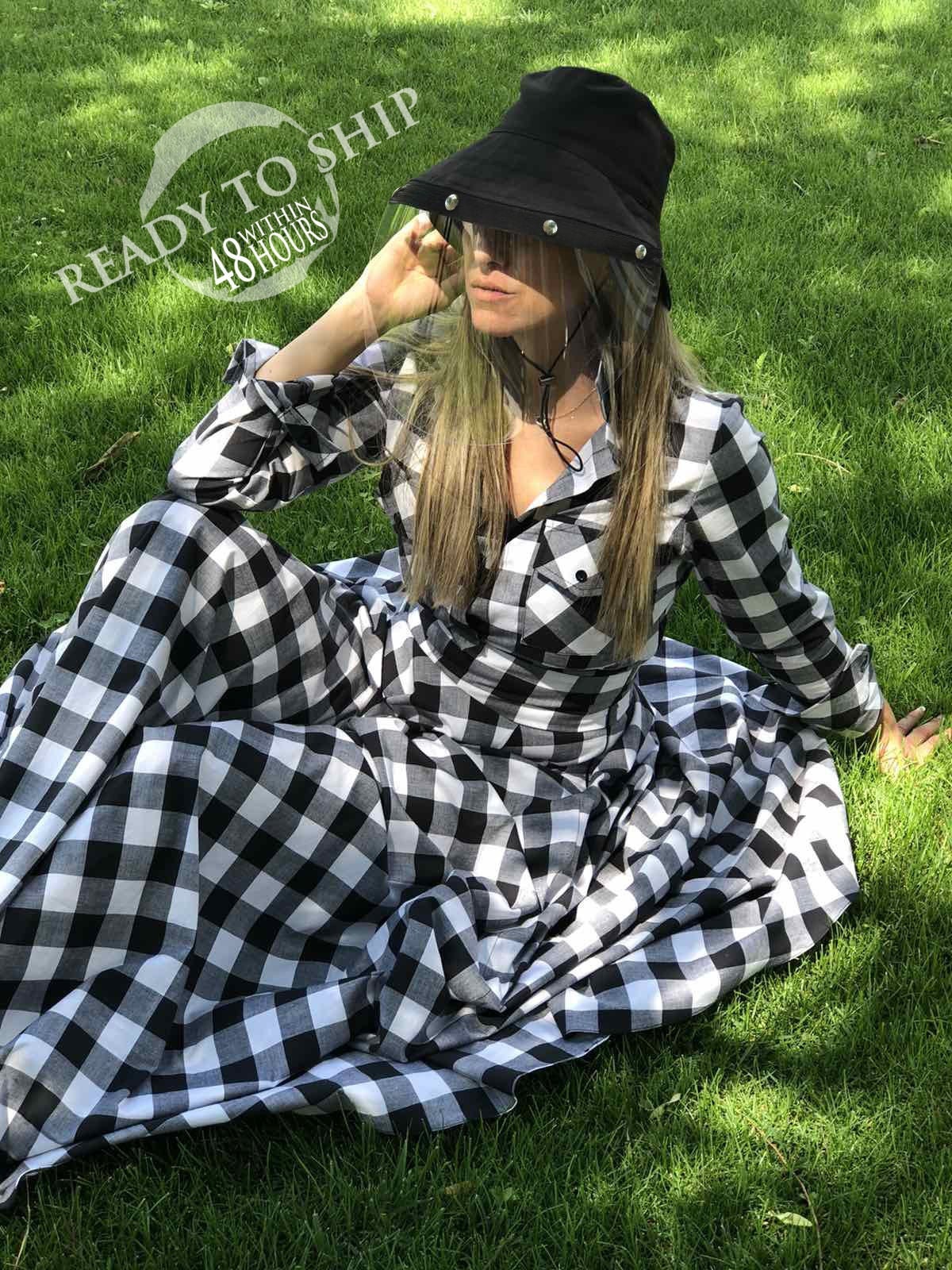 Women Removable Protective Face Shield Anti Splash Sun Hat Fishing Caps ...