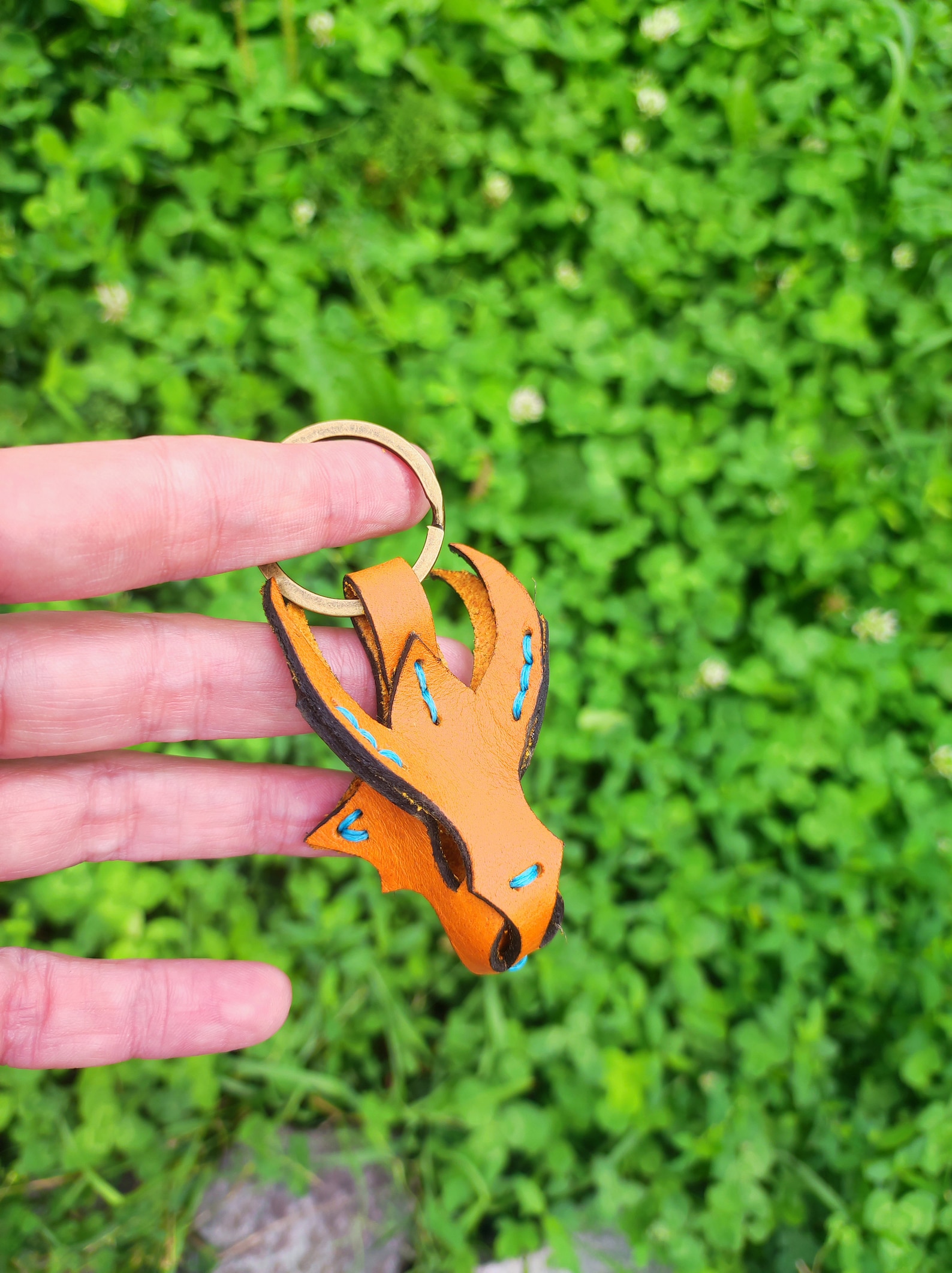 Leather Dragon Keychain Pattern Template Pattern PDF - Etsy