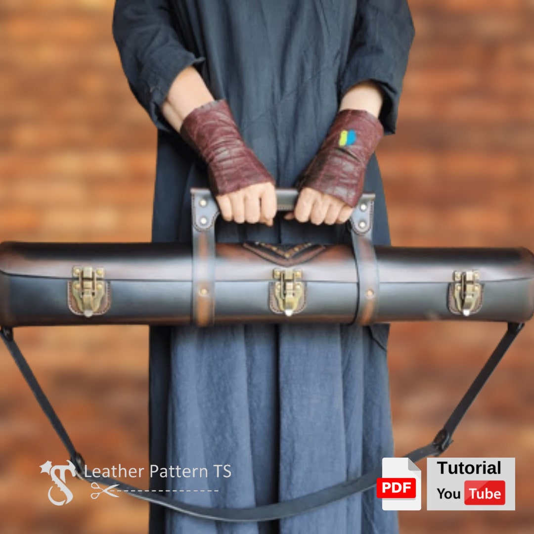 Leather Tube Bag Pattern 75cm/10cm (29.5"/4") - Document Tube Leather ...