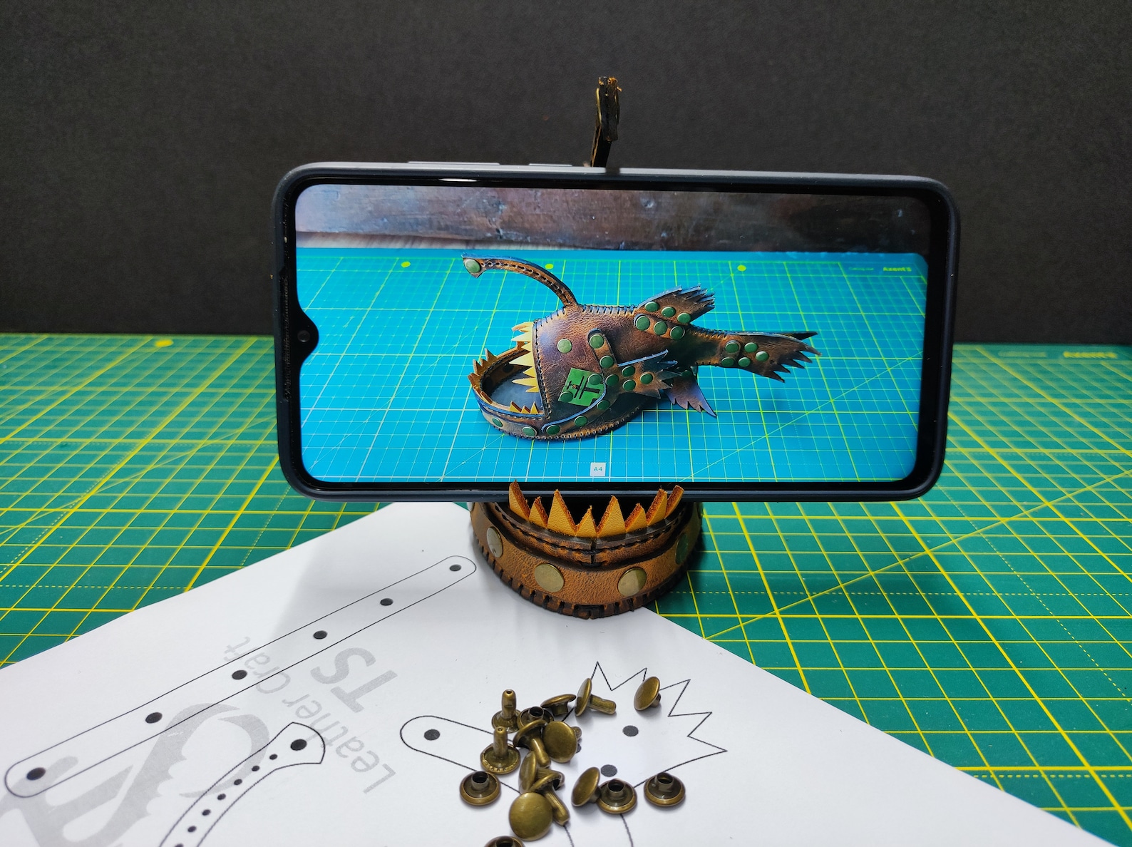 Monkfish Leather Pattern Steampunk Leather Fish Template PDF - Etsy