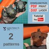 Leather Bulldog Pattern PDF Download Diy Dog Leather Pattern Backpack ...