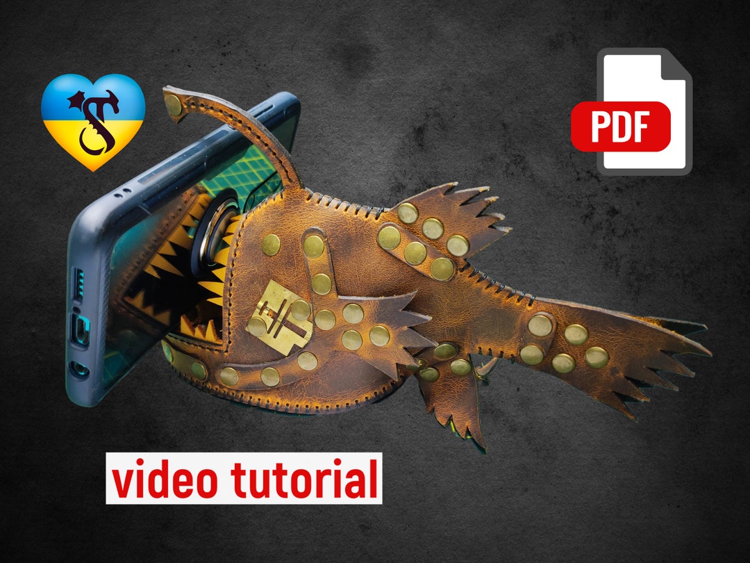 Monkfish Leather Pattern Steampunk Leather Fish Template PDF - Etsy